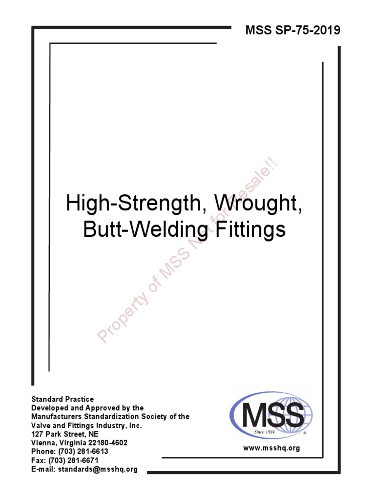 MSS SP-75 - 2019 | PDF | Pipe (Fluid Conveyance) | Heat Treating