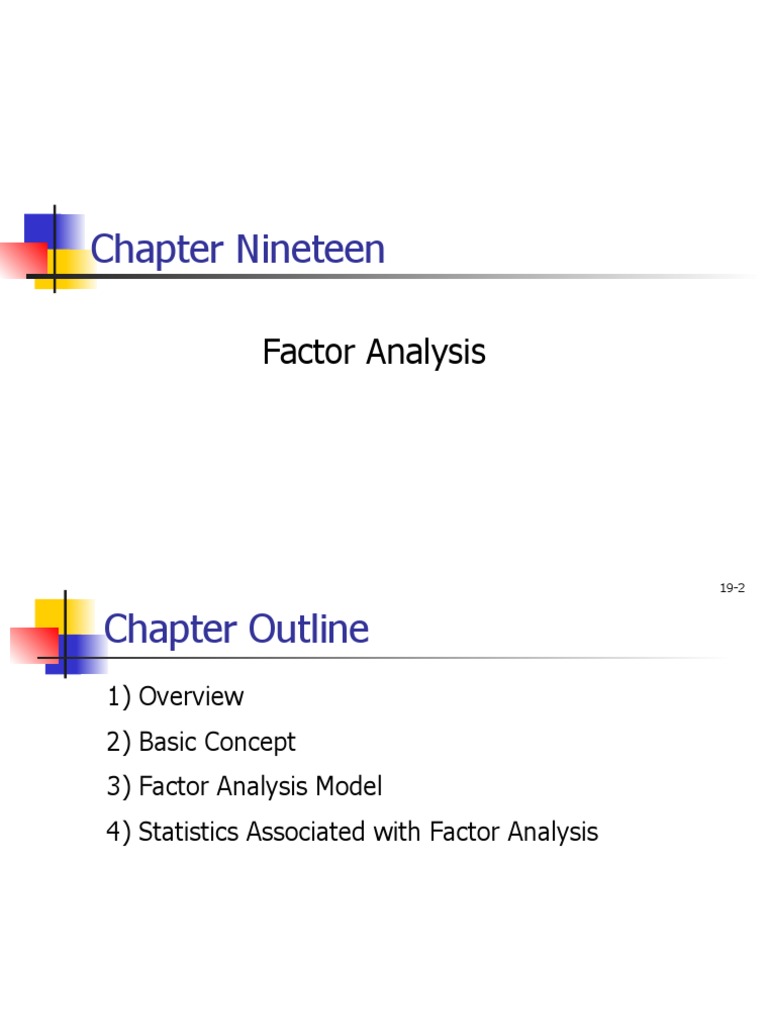 Chapter Nineteen: Factor Analysis | PDF | Factor Analysis | Variance