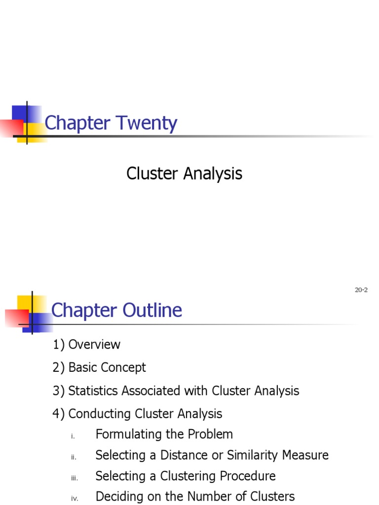 Chapter Twenty: Cluster Analysis | PDF | Cluster Analysis | Visual Cortex