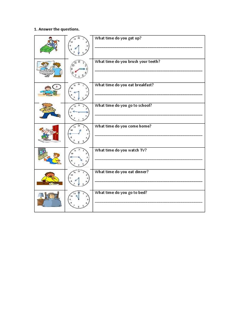 Daily Routine Time Questionnaire | PDF | Lifestyle