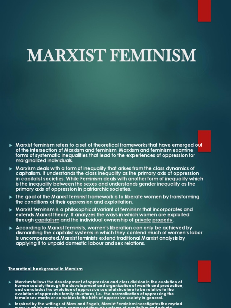 Marxist Feminism | PDF | Marxism | Gender Studies