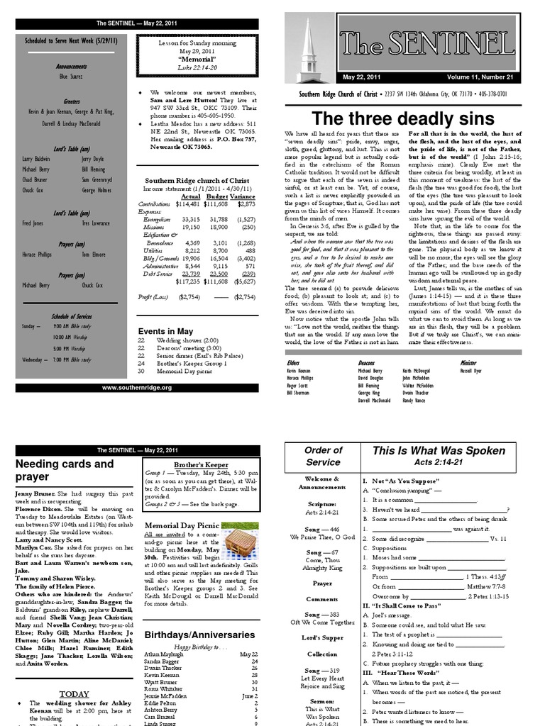 The Three Deadly Sins | PDF | Seven Deadly Sins | Christianity
