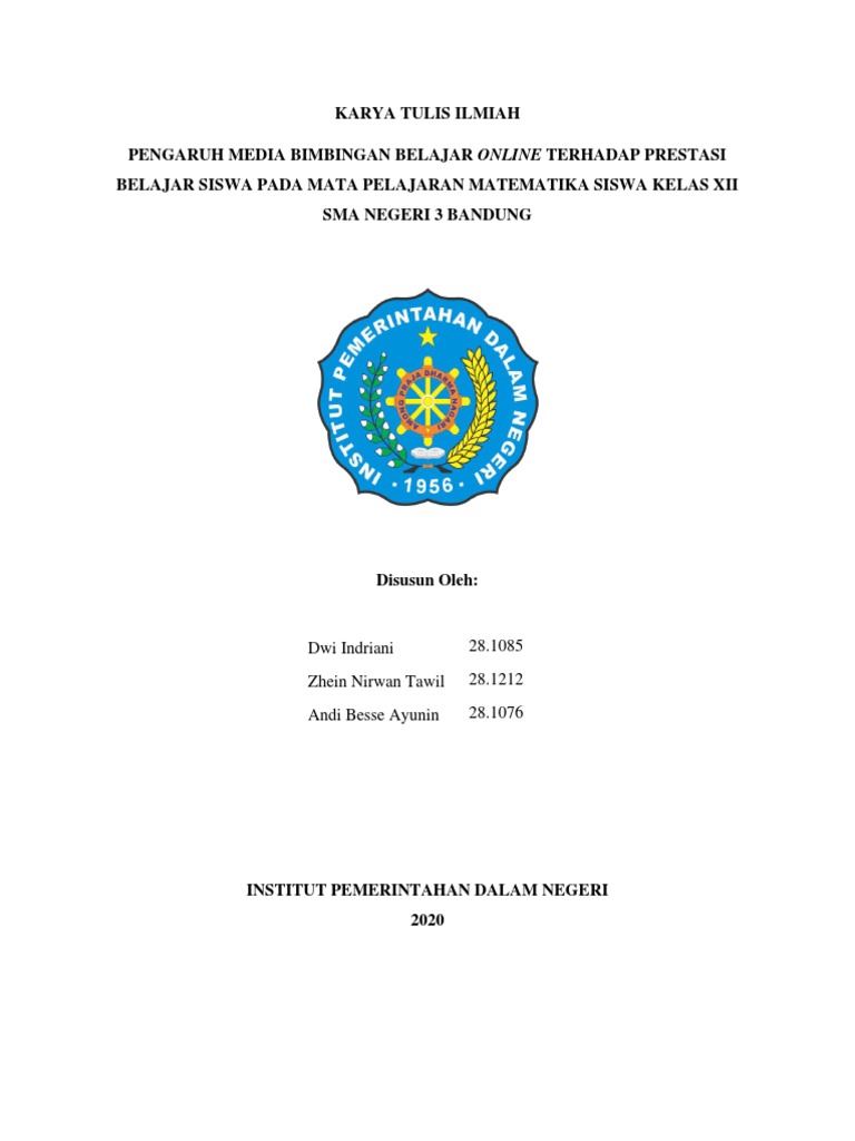 LKTI Full Paper - IPDN - Dwi Indriani | PDF | Karier & Perkembangan | Seni