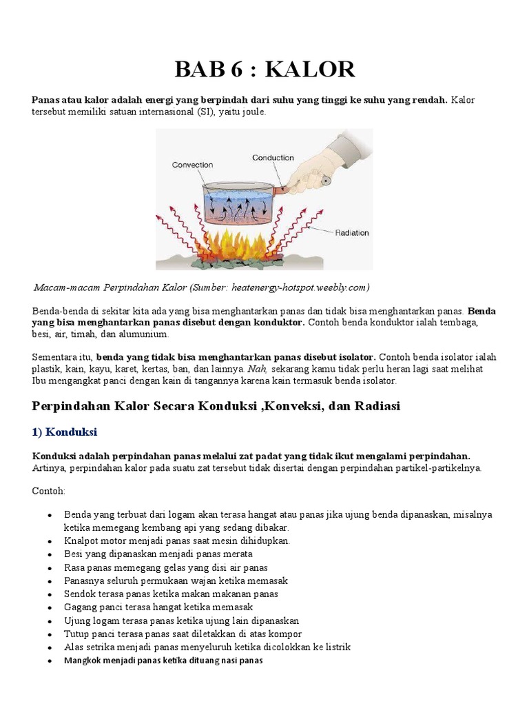 Ringkasan Ipa5 Bab 6 Kalor (8-2-2021) | PDF