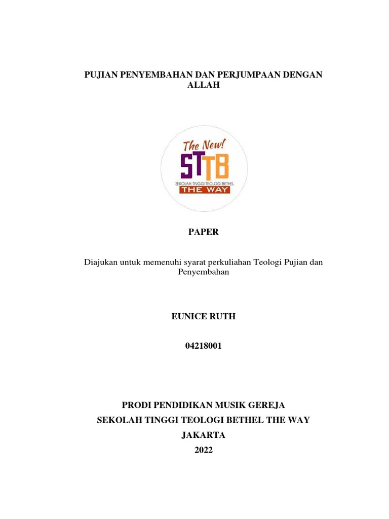 Pujian dan Penyembahan: Kunci Perjumpaan dengan Allah | PDF