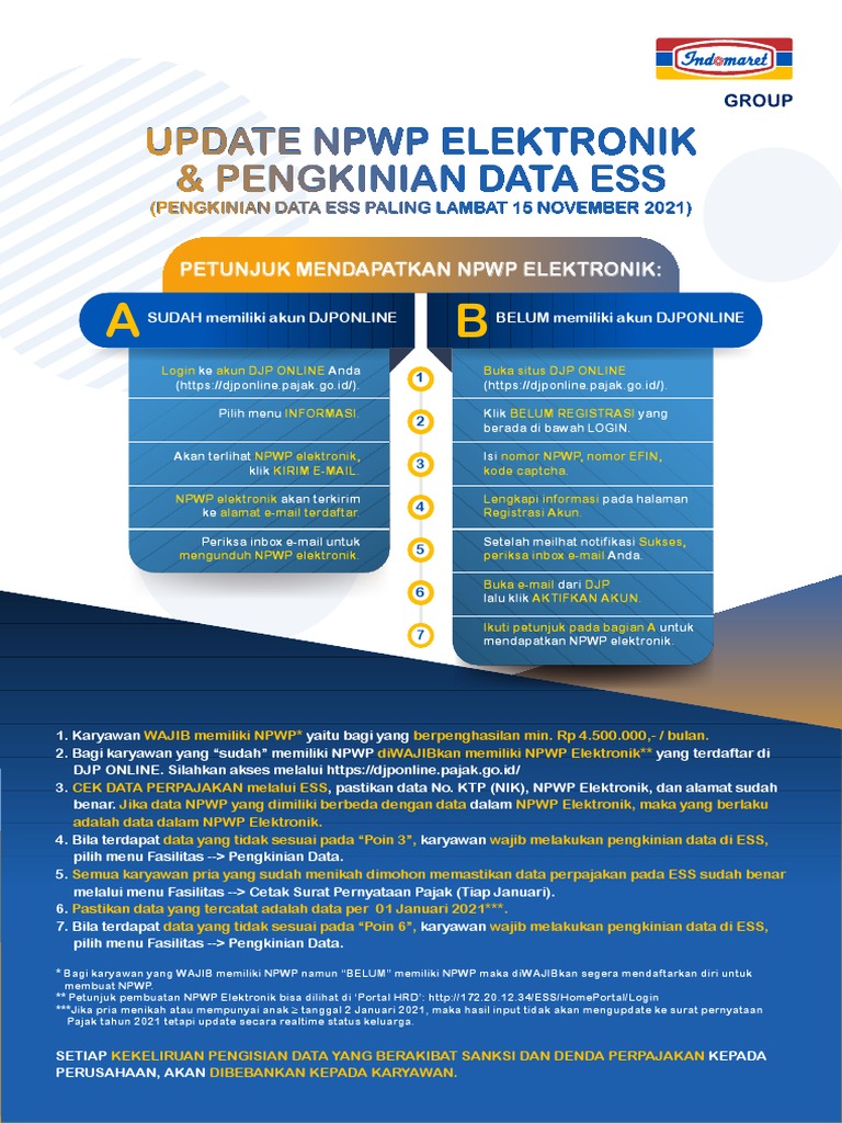 PENGKINIAN DATA NPWP ELEKTRONIK-revisi2 | PDF | Pengelolaan Keuangan & Uang