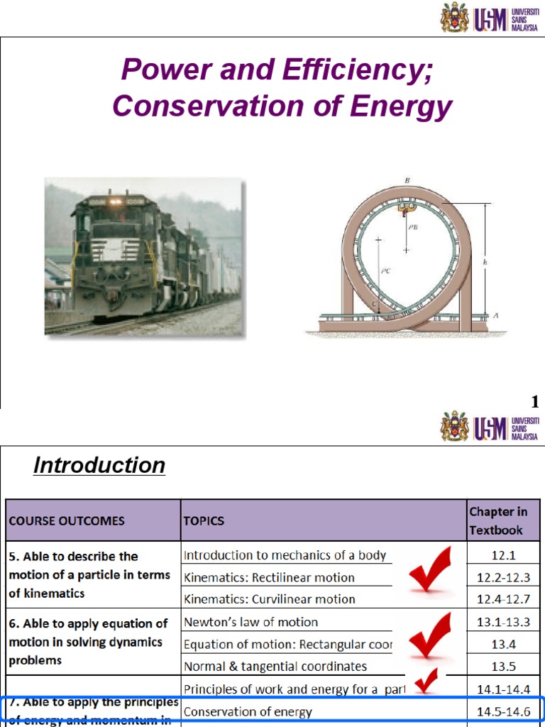 Conservation of Energy | PDF | Power (Physics) | Potential Energy