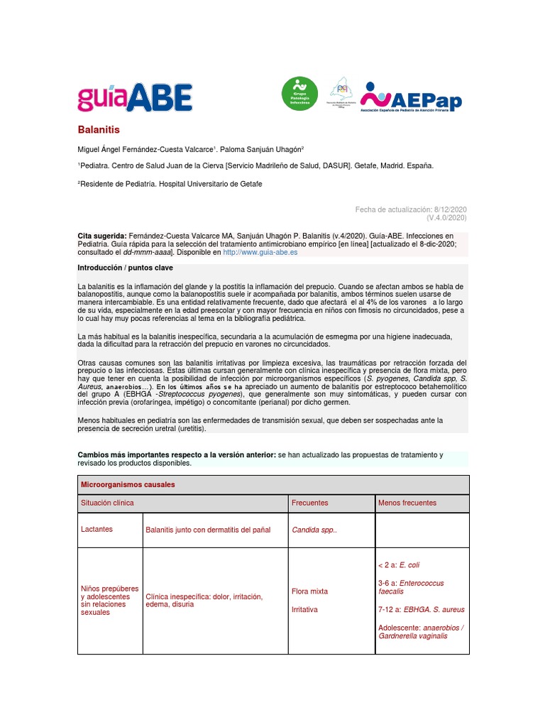 Balanitis | PDF | Especialidades Medicas | Enfermedades y trastornos