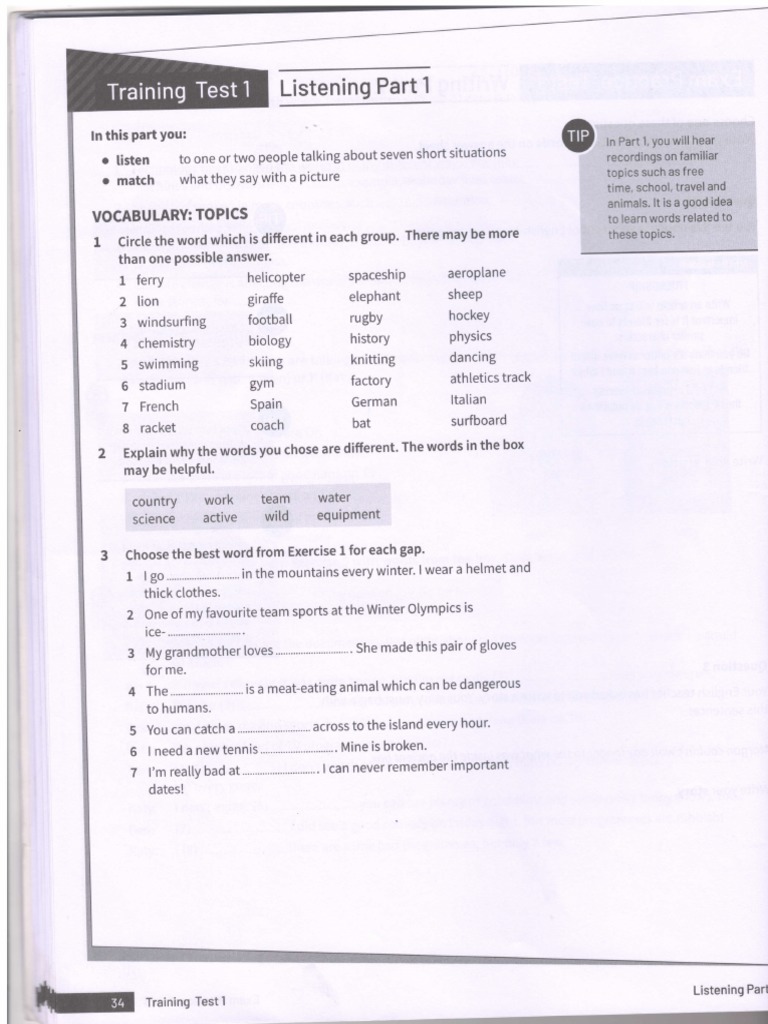 Test - Listening | PDF | Test (Assessment)