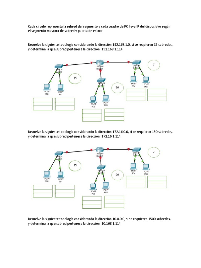 Ejercicios Subneteo | PDF
