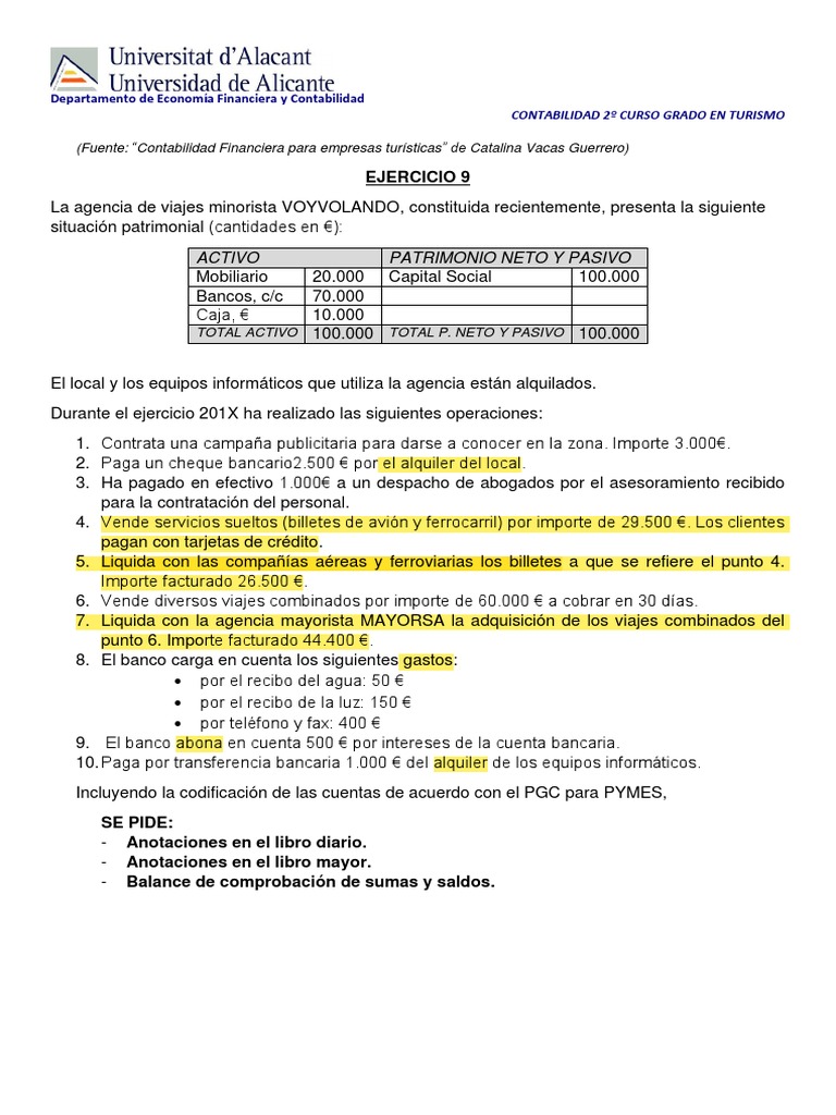 Tema 4 - Enunciado Ejercicio 9 | PDF