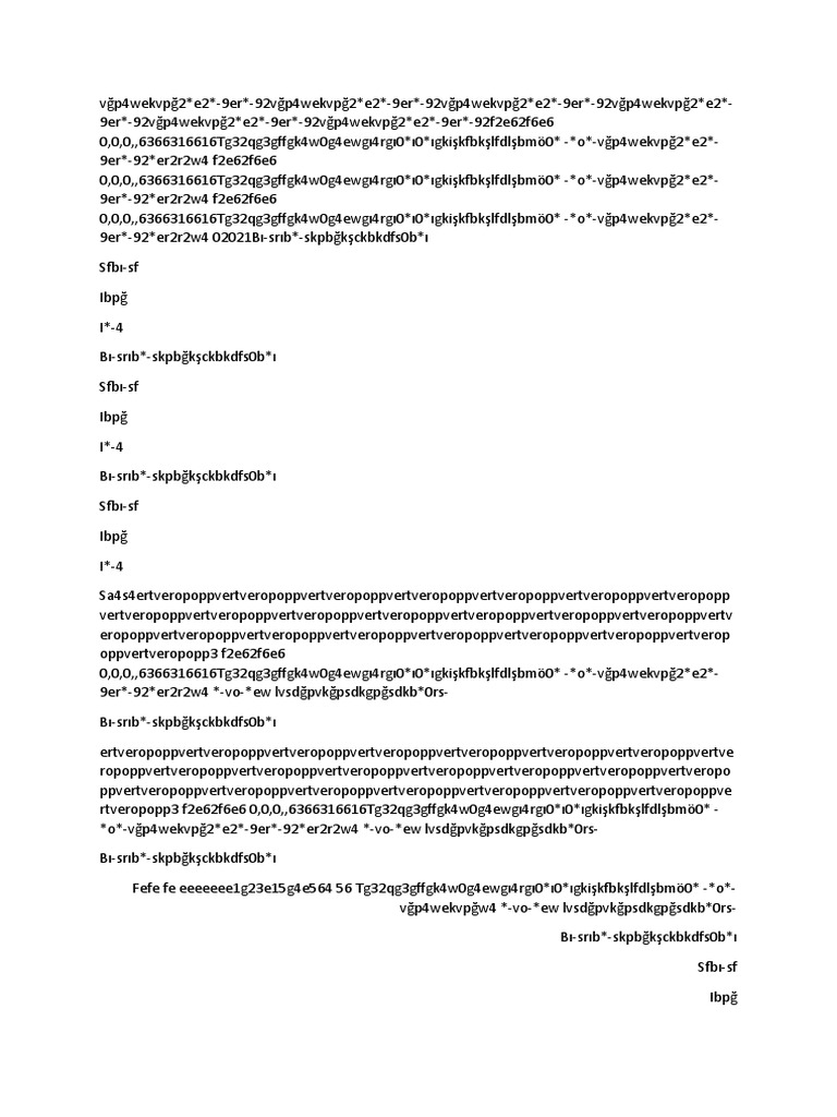 Unreadable Document Text | PDF