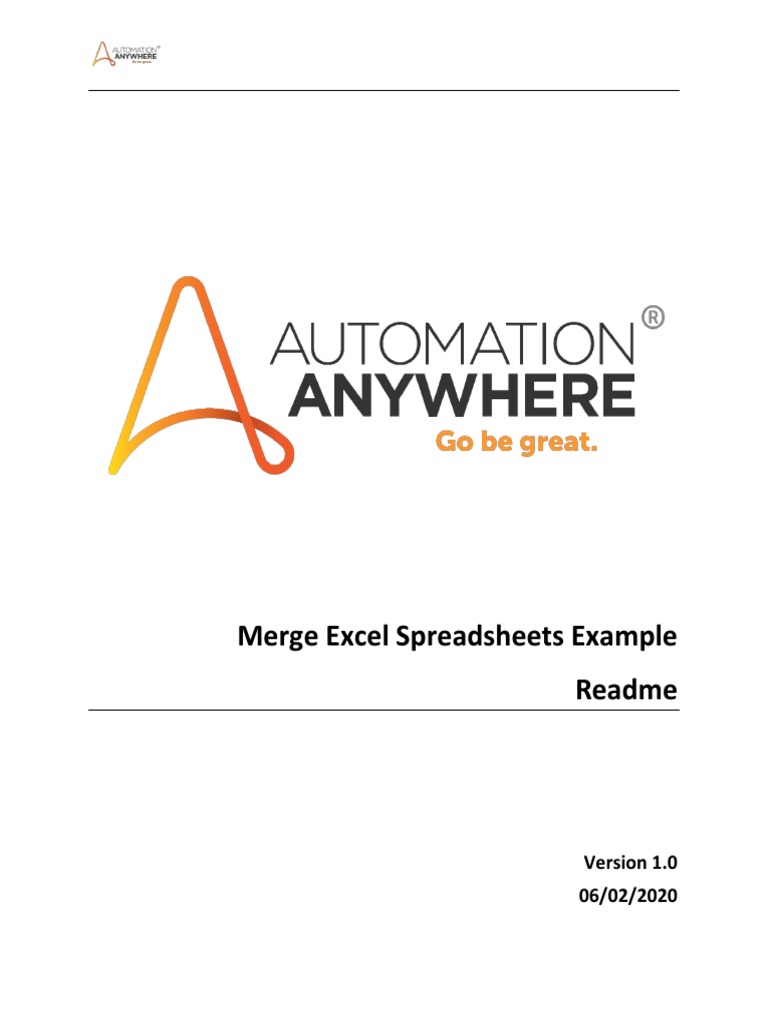 Merge Excel Spreadsheets Example Readme | PDF | Microsoft Excel ...