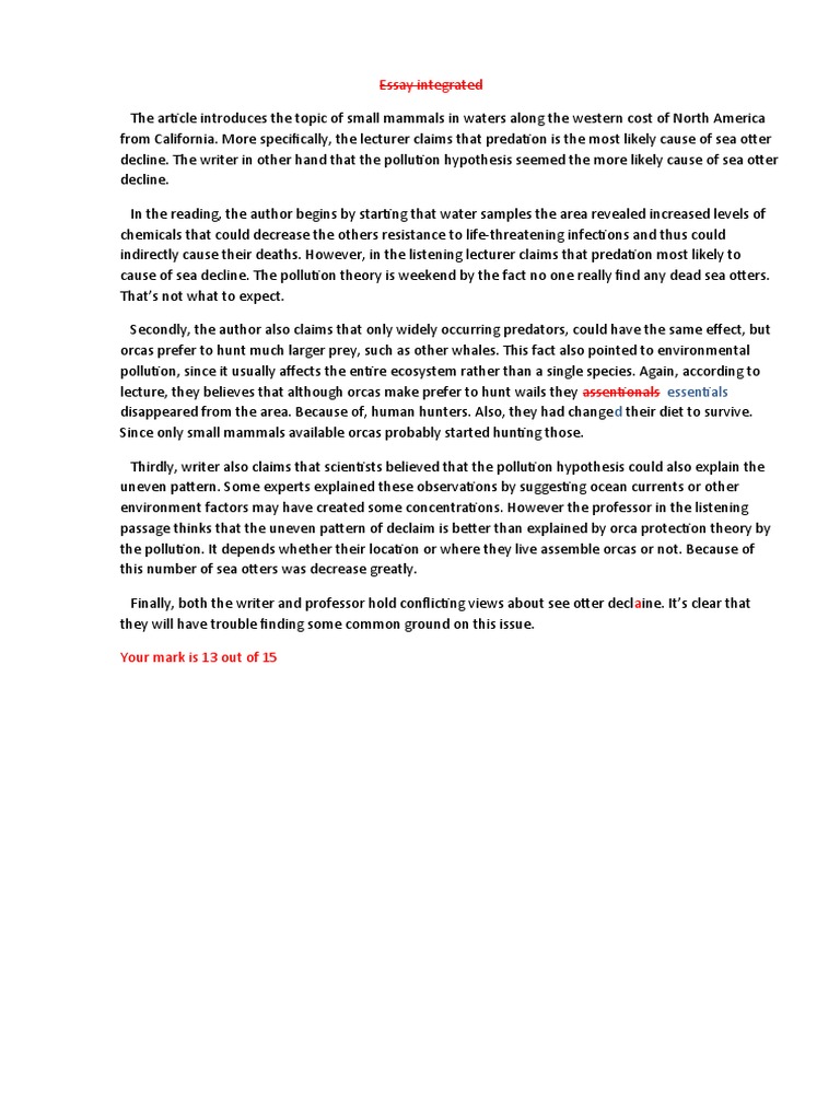 Essay Integrated | PDF