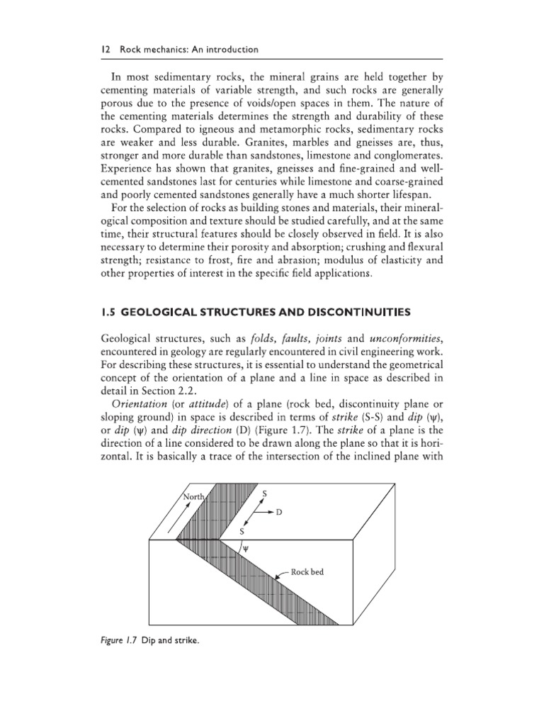 Week 3-Geological Structures and Discontinuities | PDF
