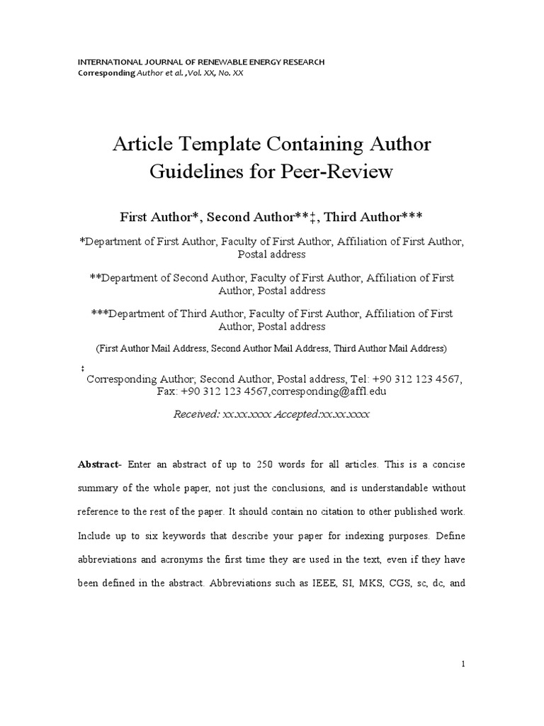 Ketentuan Jurnal IJRER Tahap Peer Review | PDF | Paragraph | Peer Review
