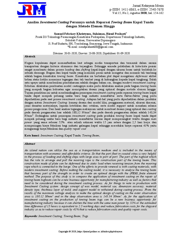 Metode Investment Casting | PDF | Bisnis | Sains & Matematika