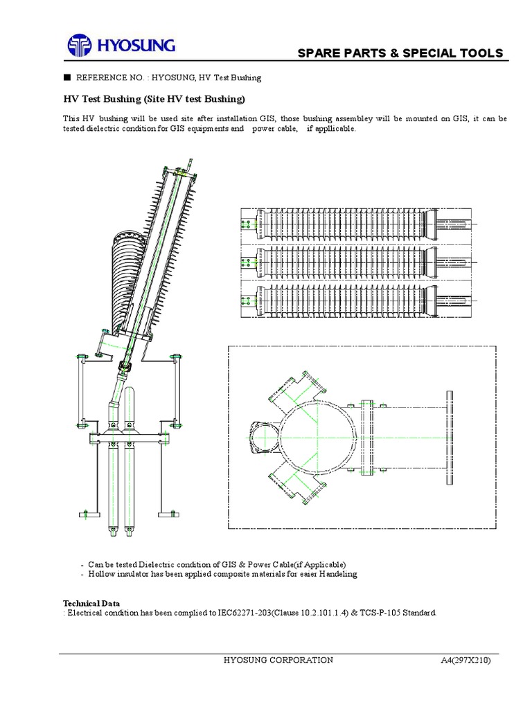 HV TEST BUSHING - 145kV | PDF