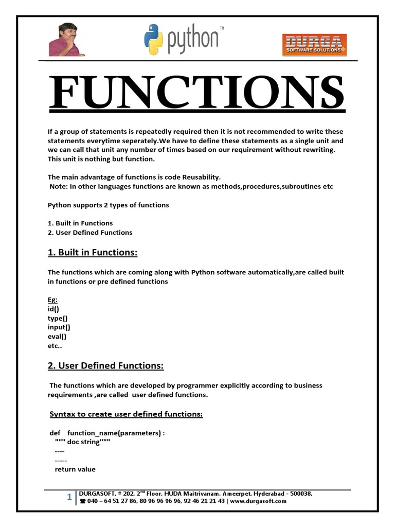 Functions Pdf Parameter Computer Programming Anonymous Function