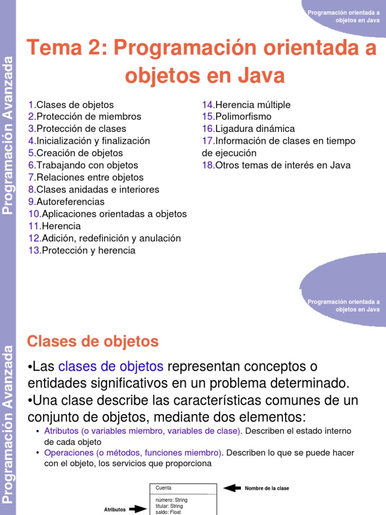 Programación orientada a objetos en Java