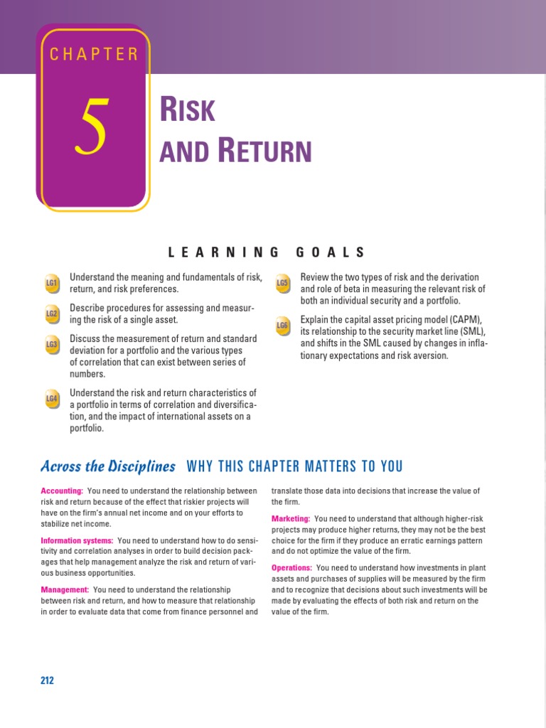 Chapter 5 - Risk and Return | PDF | Risk | Investing
