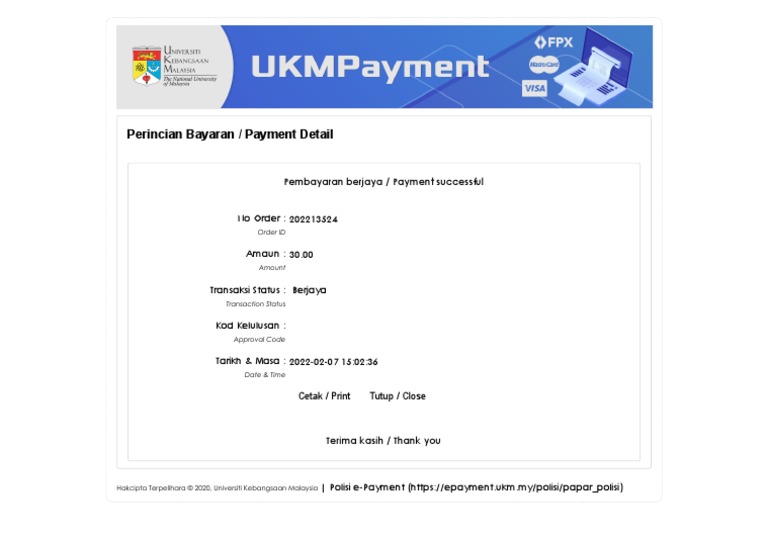Payment Confirmation Details | PDF