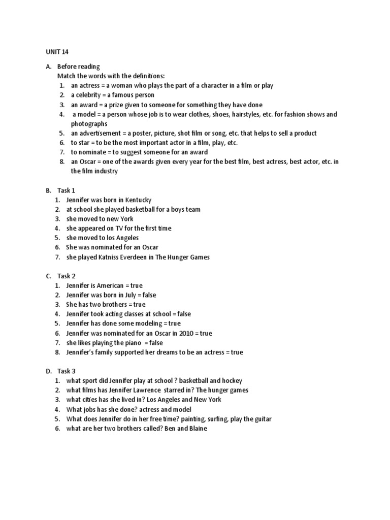 Jennifer Lawrence: Career Overview and Facts | PDF | Sports ...