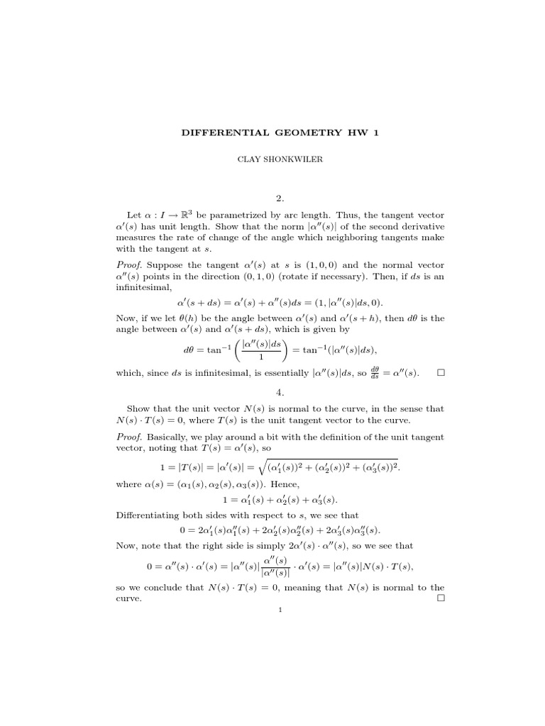Differential Geometry | PDF | Metric Geometry | Mathematical Objects