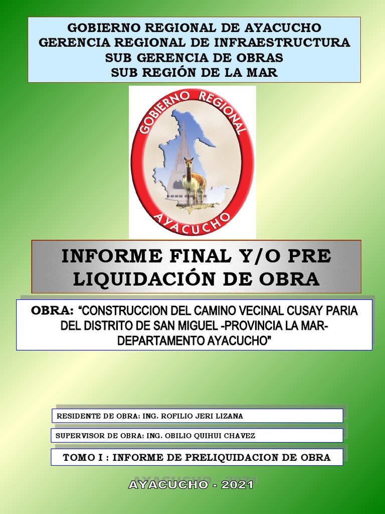 Caratula Informe FINAL | PDF