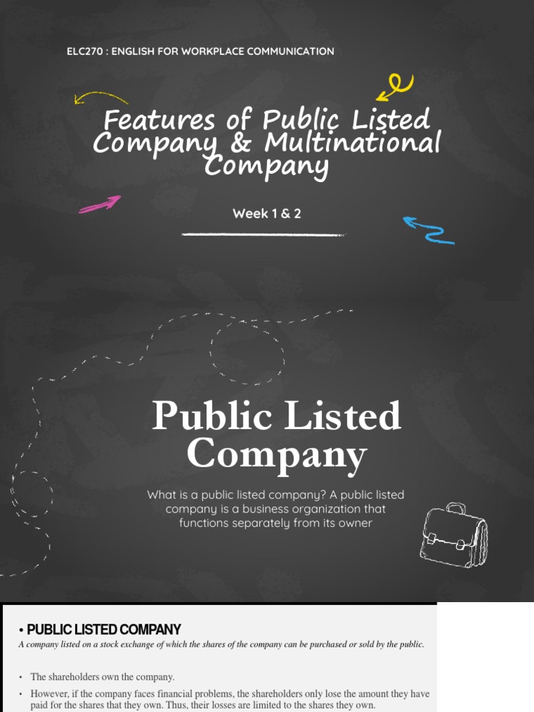 W1&2 Features of Public Listed Company and Multinational Company | PDF ...