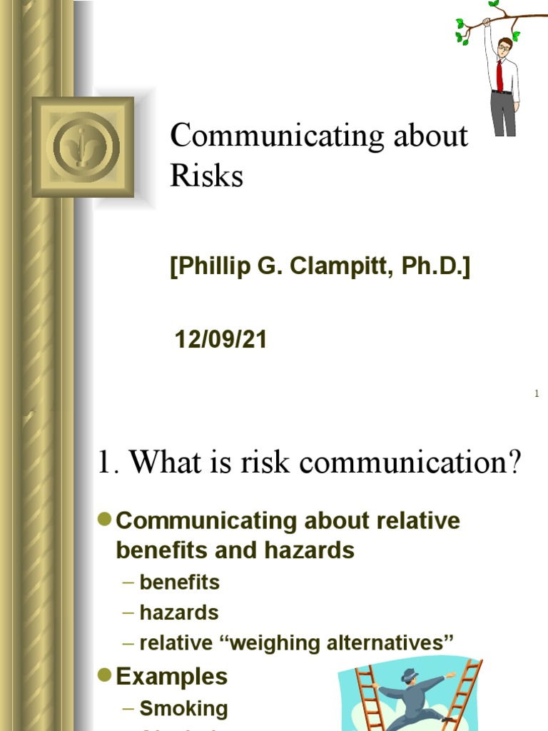 Communicating About Risks: (Phillip G. Clampitt, PH.D.) | PDF | Risk ...