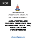 Borang Permohonan Lesen PBT (MPKJ) | PDF