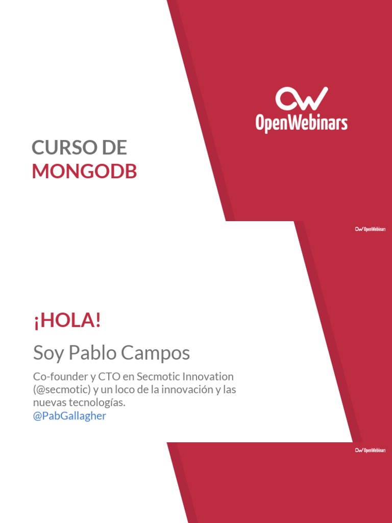 Curso MongoDB | PDF | Mongo Db | Gestión de la información