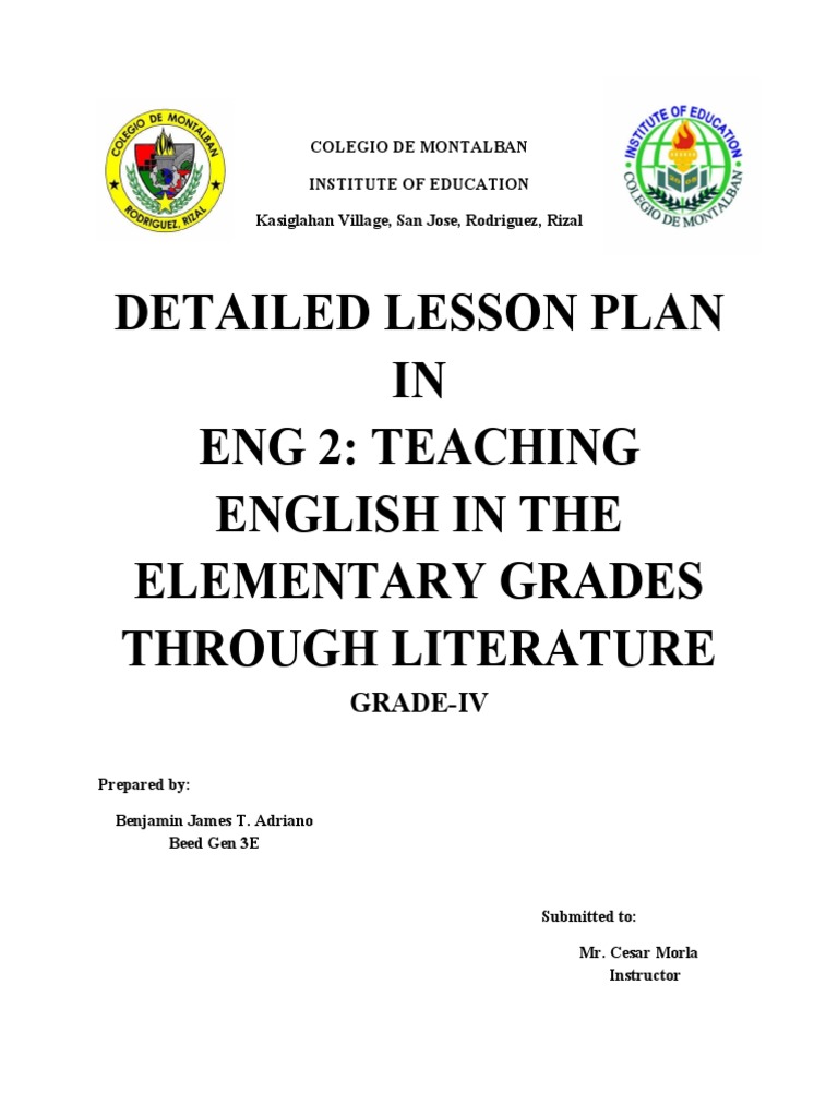 Detailed Lesson Plan IN Eng 2: Teaching English in The Elementary ...