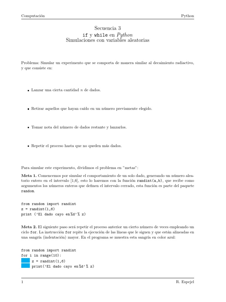 Clase 03 | PDF | Python (lenguaje de programación) | Desarrollo de software