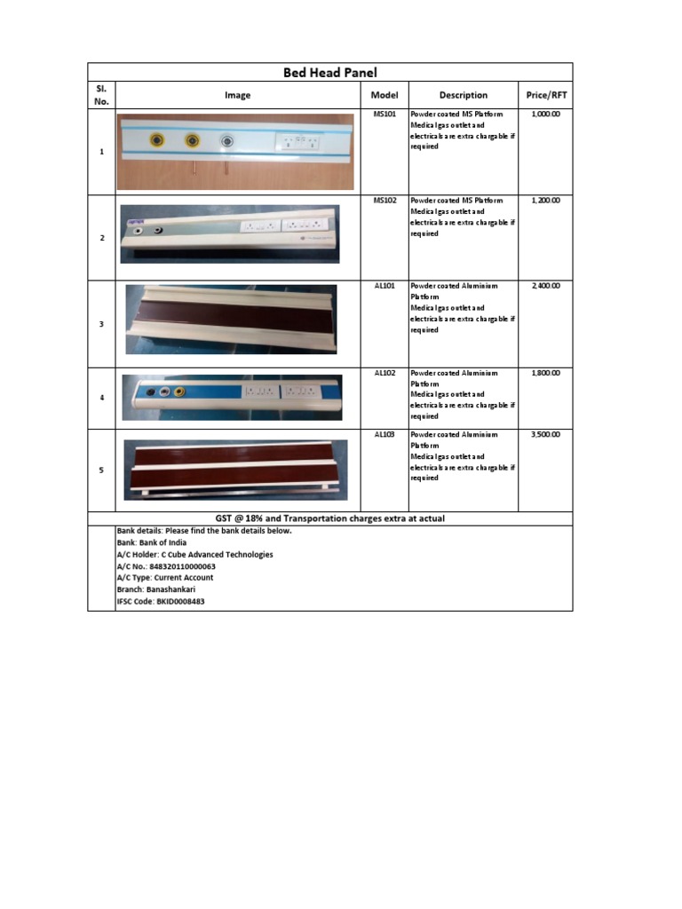 Bedhead Panel Template | PDF | Materials