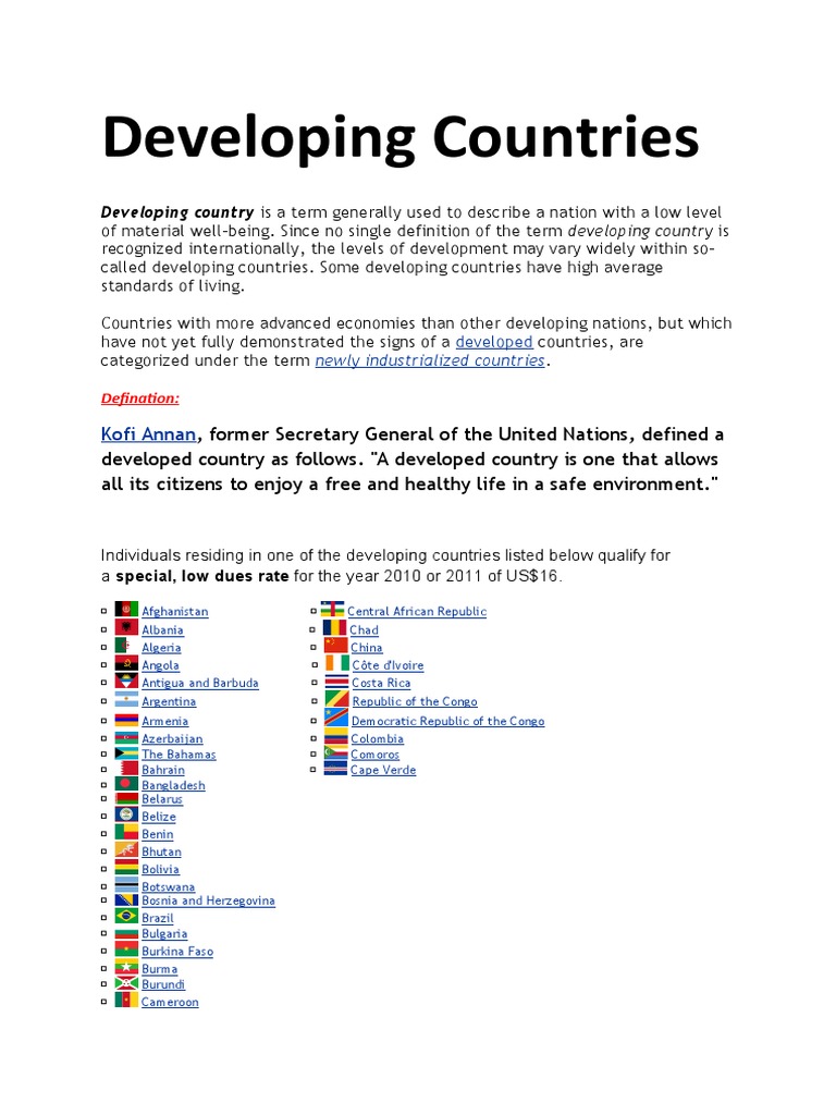 Marketing Strategies for Developing Countries | PDF | Developing ...