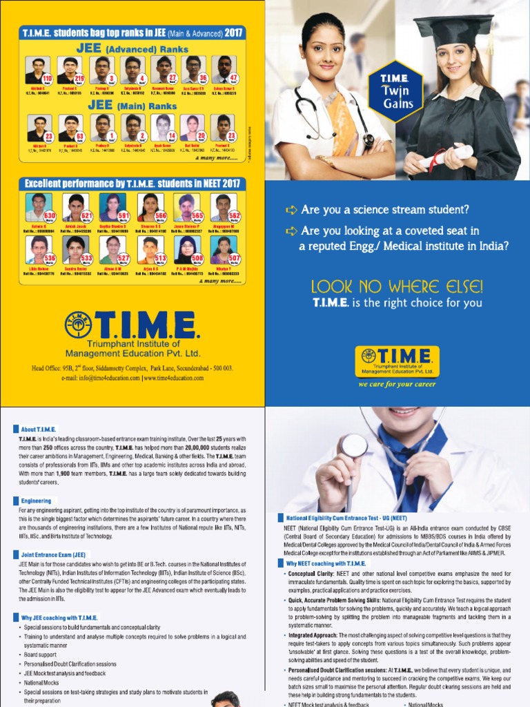 JEE - NEET-Brochure | PDF