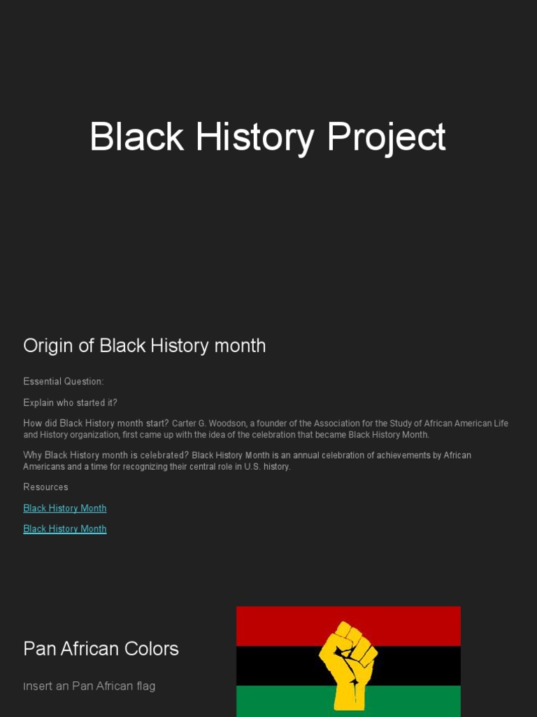 Black History Project | PDF | African American History | Abolitionism ...
