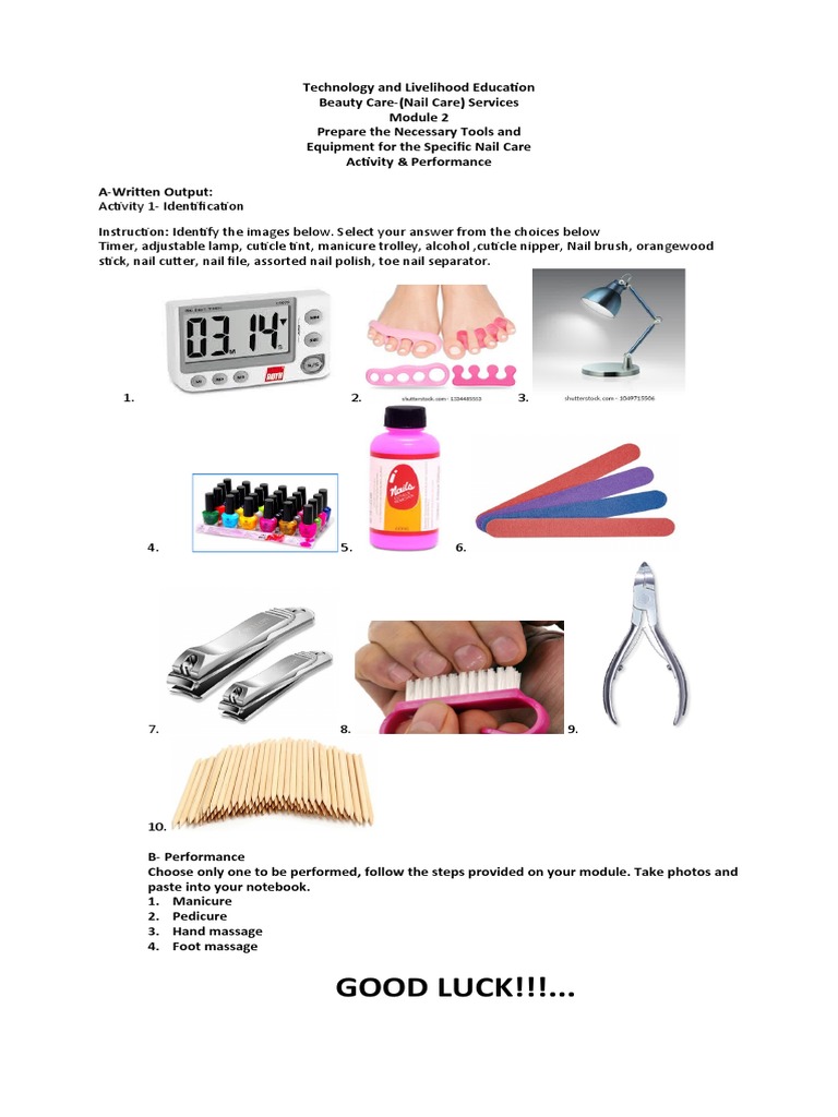 NAIL CARE Module 2 Act. Performances | PDF
