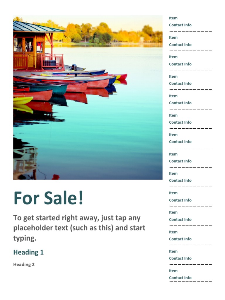 For Sale!: To Get Started Right Away, Just Tap Any Placeholder Text ...