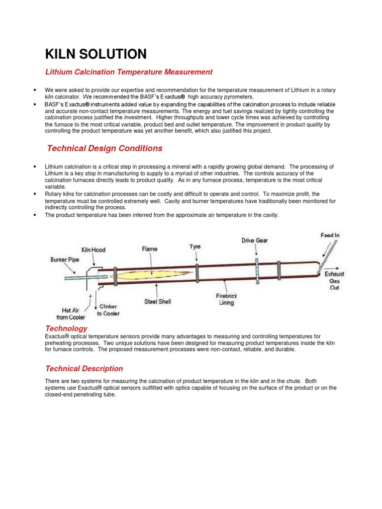 Kiln Solution: Technical Design Conditions | PDF