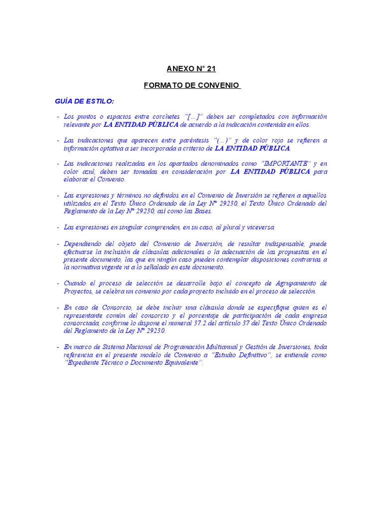 Anexo21 - Formato de Convenio | PDF | Business | Presupuesto