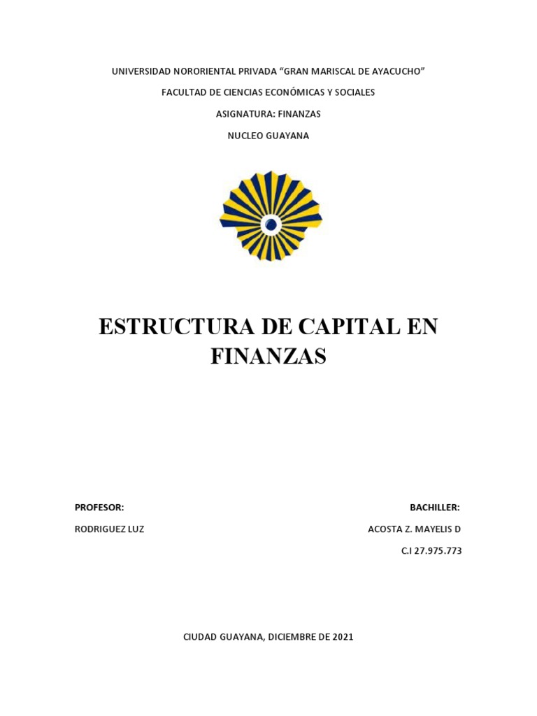 Estructura de Capital en Finanzas | PDF | Capital (economía) | Business