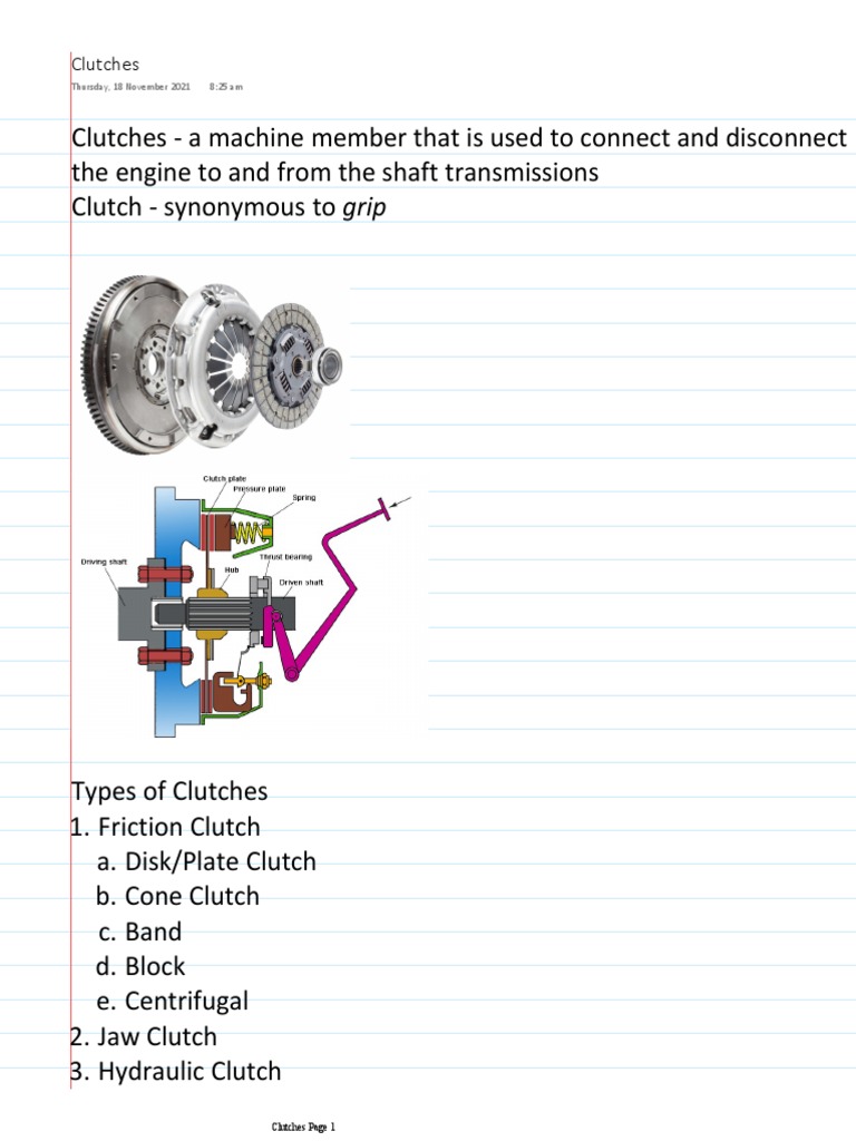 Clutches | PDF | Clutch | Mechanical Engineering