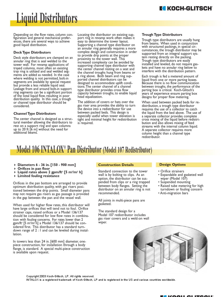 INTALOX High Performance Distributors | PDF | Flow Measurement | Screw