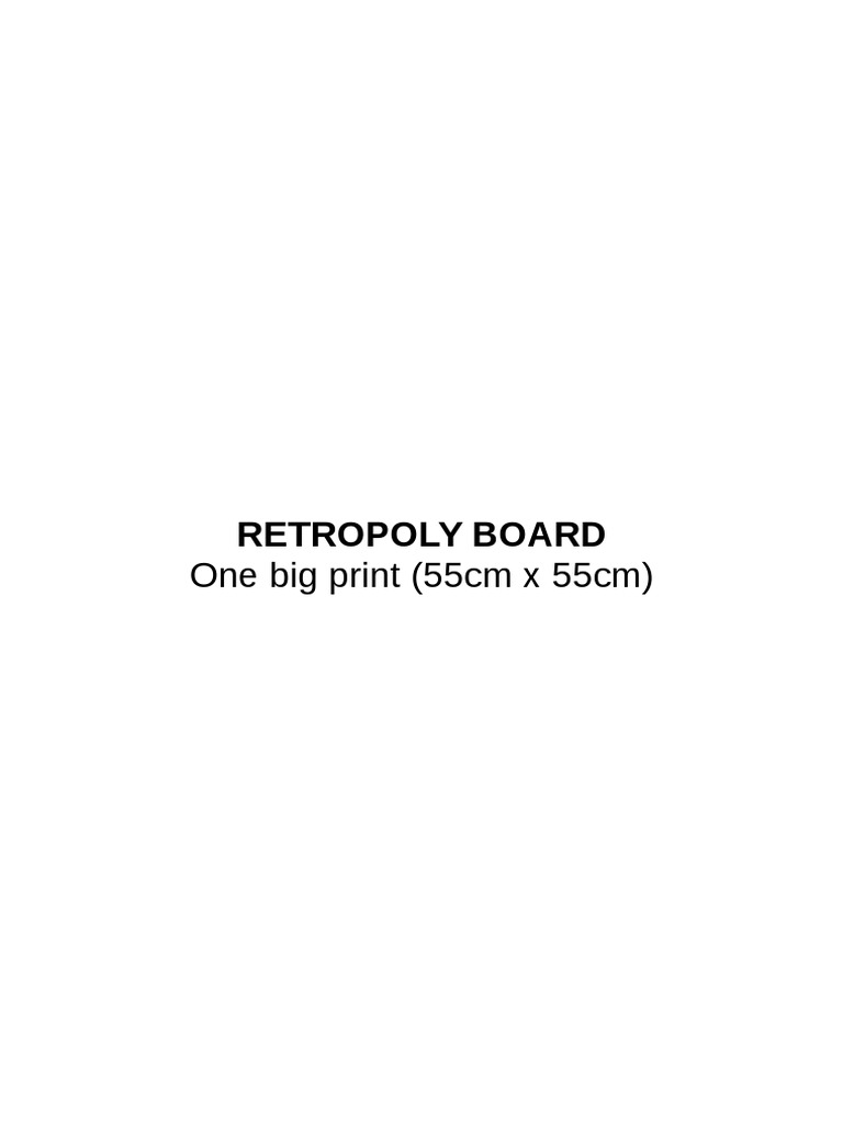 Retropoly Board: One Big Print (55cm X 55cm) | PDF | Scrum (Software ...