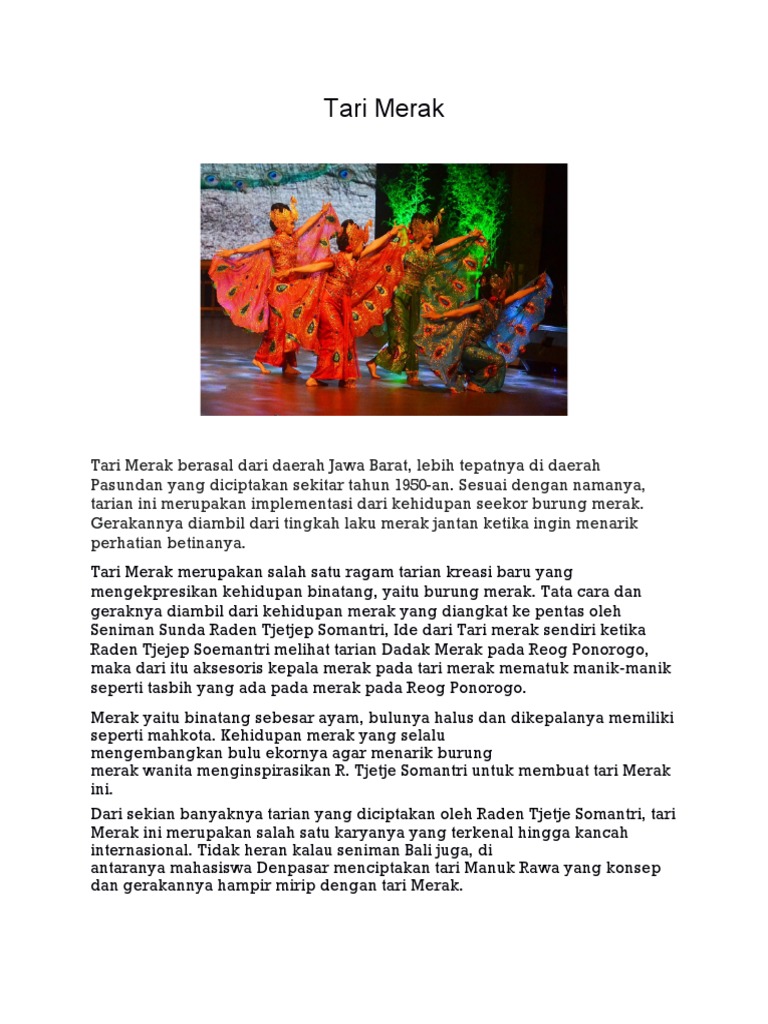 Tari Merak | PDF