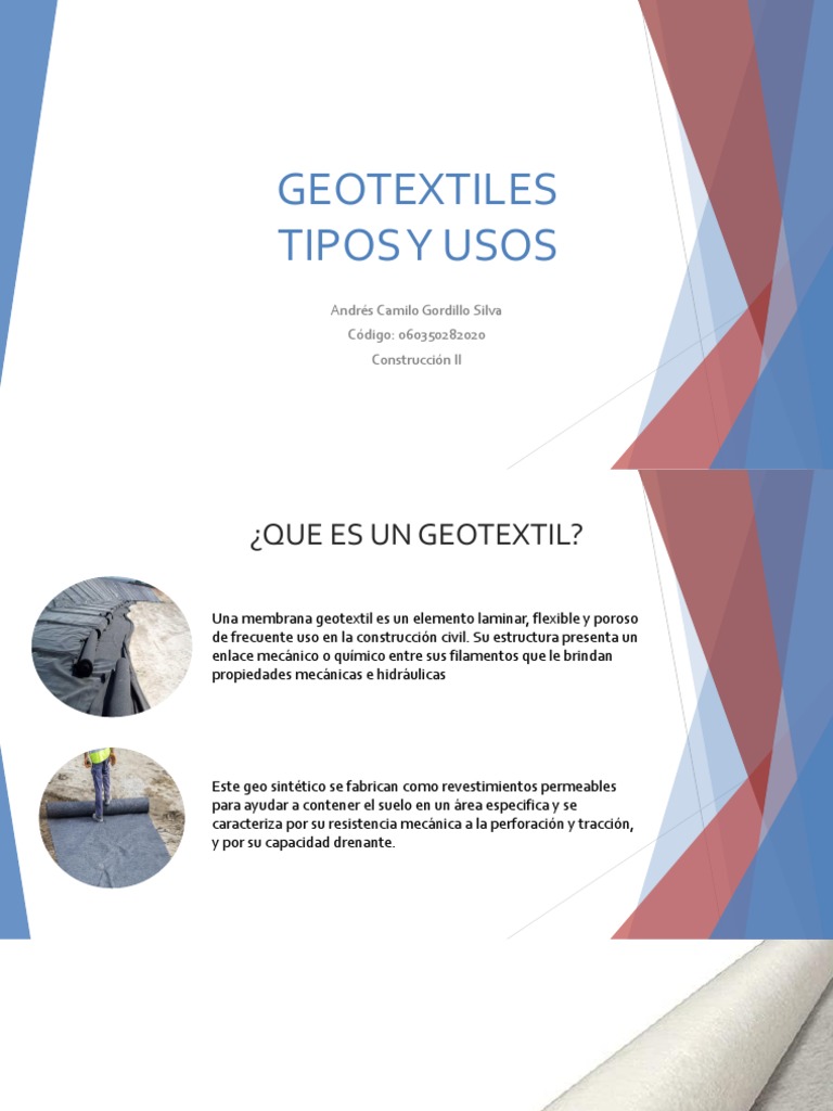 GEOTEXTILES | PDF | Ingeniería de Edificación | Materiales