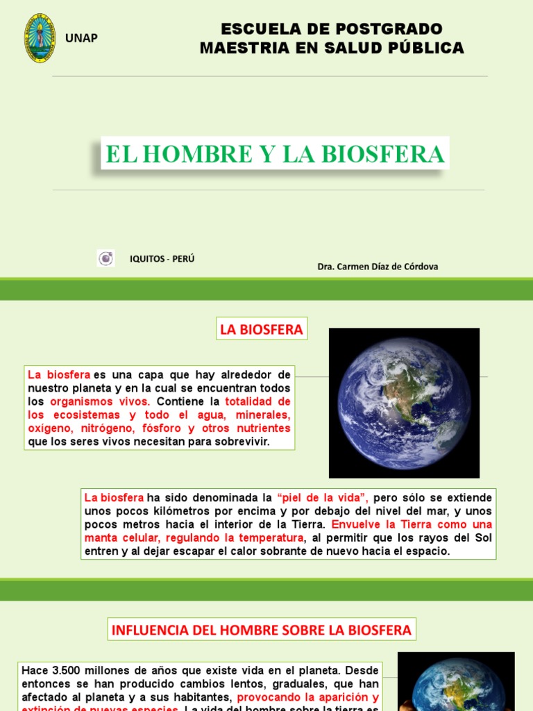 El Hombre y La Biosfera | PDF | Contaminación | Tierra